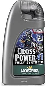 Amazon | モトレックス MOTOREX 100%化学合成 4st エンジンオイル Cross Power 10W50 1リットル 980027 401-101/401-100 ...