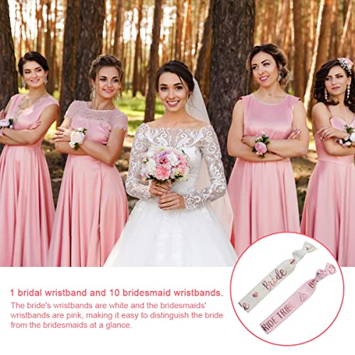Simyron Team Bride Bracelets with Gold Lettering Set 11 Pcs 1 White ...