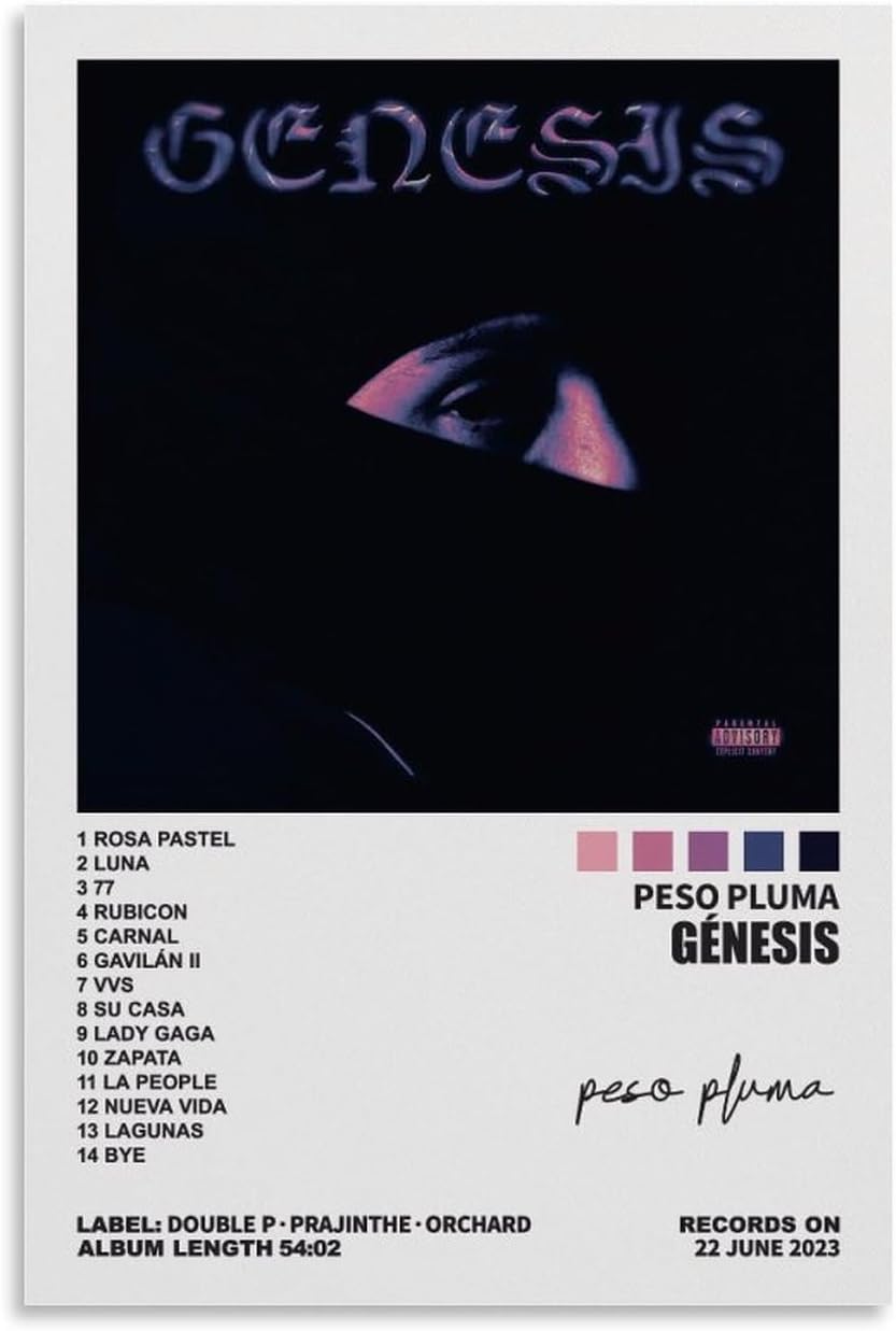 Amazon.com: doopz Peso Poster Pluma Génesis Album Cover Posters for ...