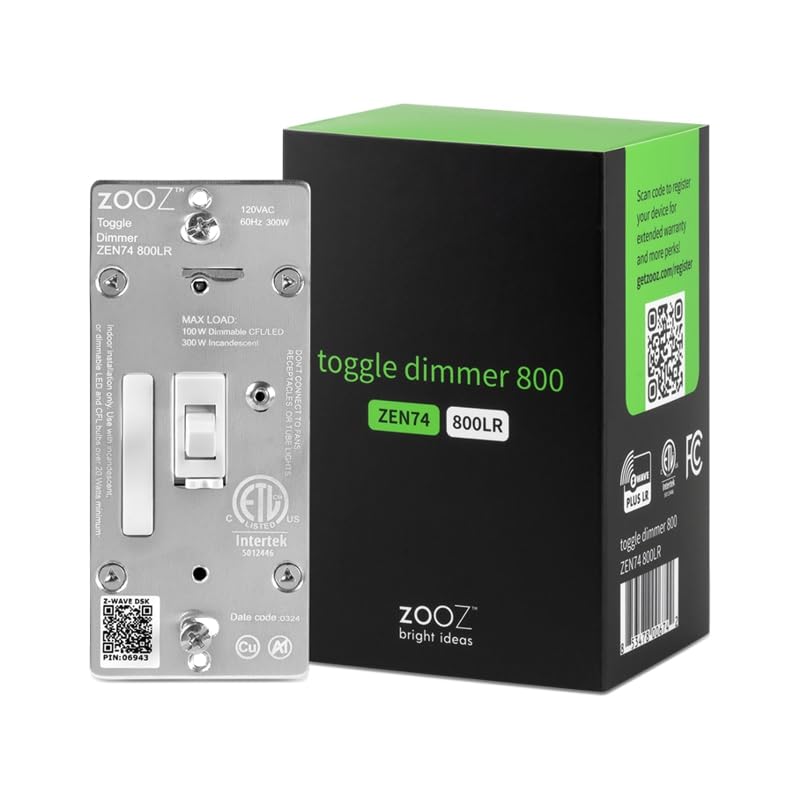 Snapklik.com : Zooz 800 Series Z-Wave Long Range Toggle Dimmer ZEN74 ...