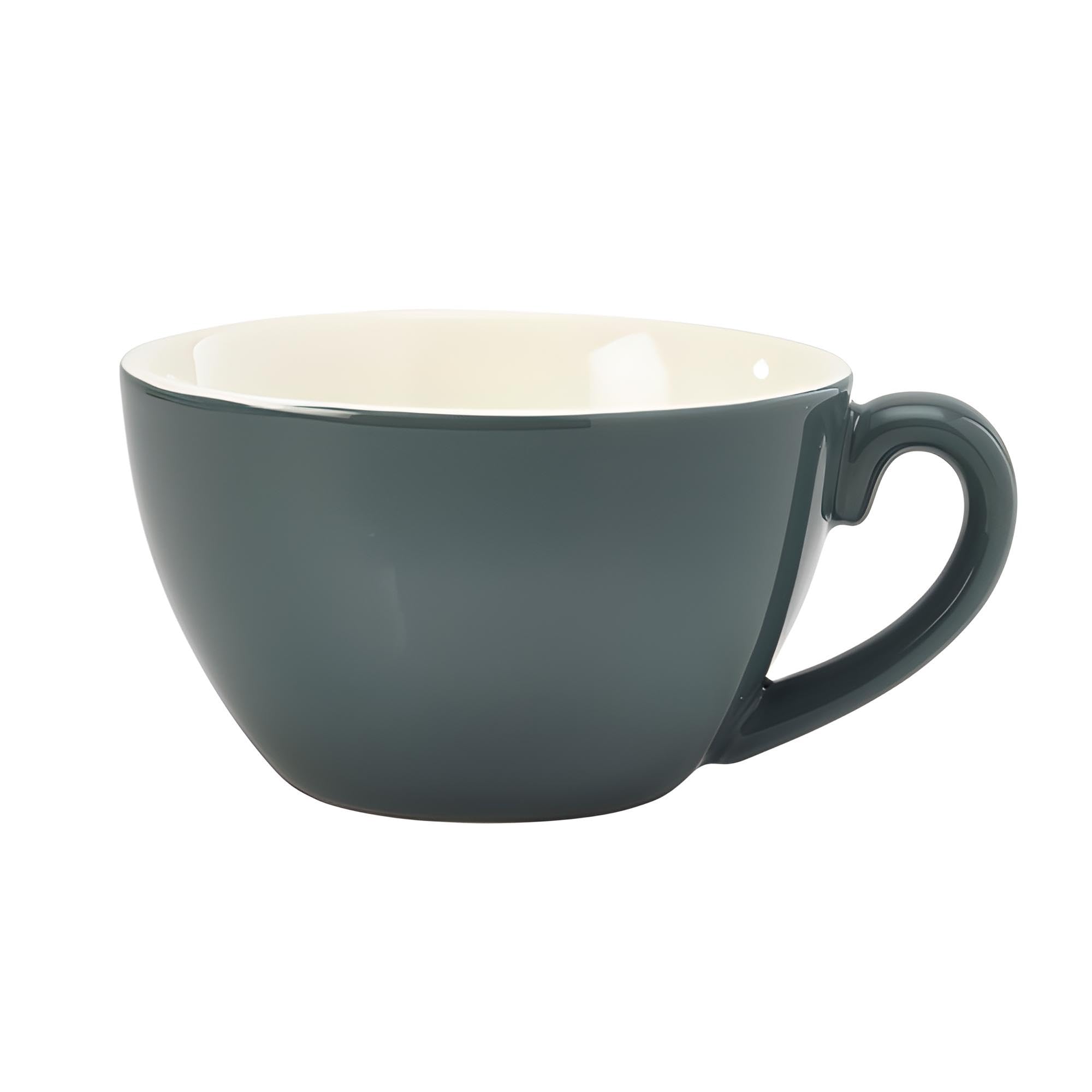 Genware Royal Bowl Shaped Cup Grey 12oz / 340ml - Grey Porcelain ...