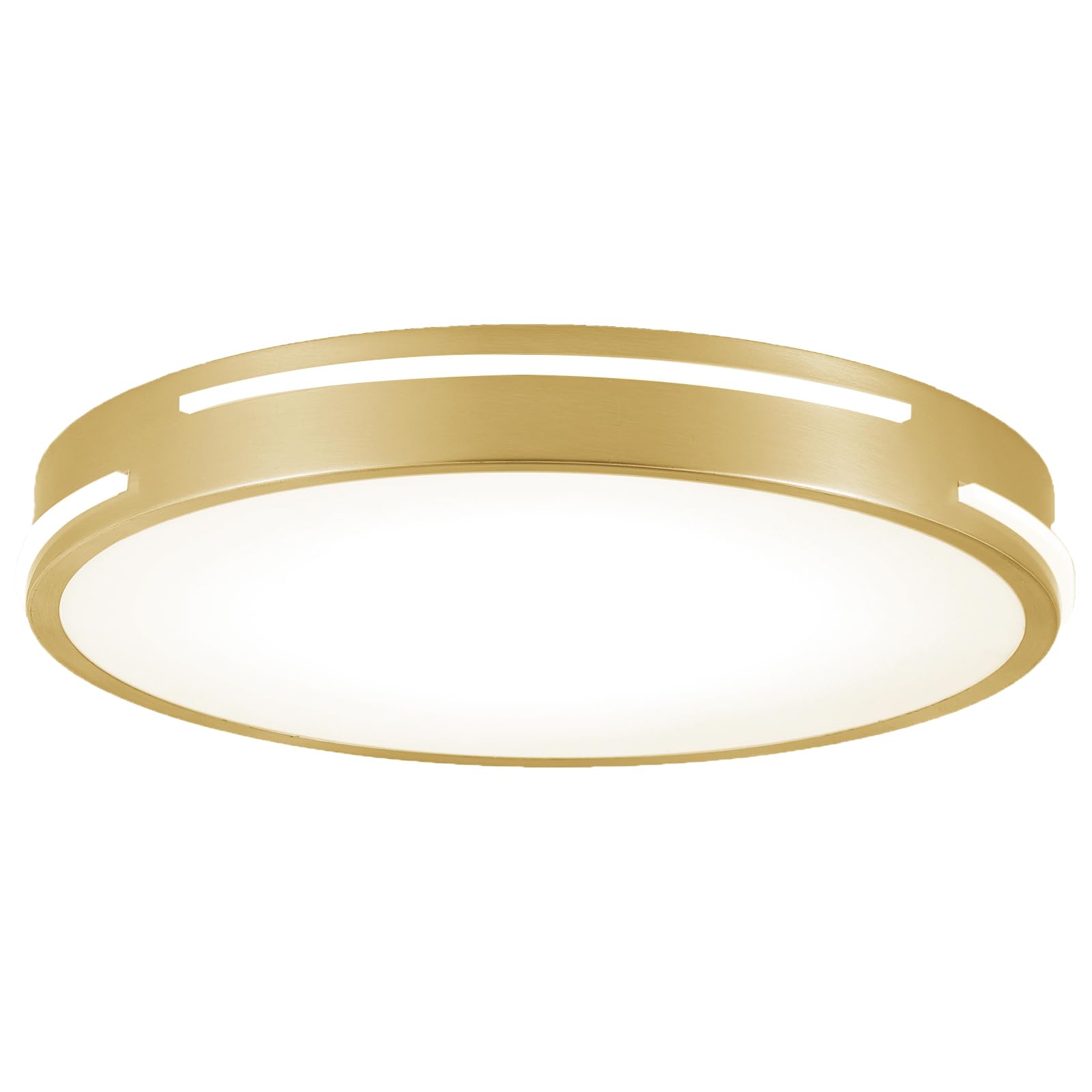 SOTTAE 12 Inch Gold LED Metal Ceiling Light Flush Mount,3000-5000K 20W ...