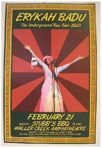 Amazon.com: Erykah Badu Handbill Poster Erica Stubbs BBQ 2003: Prints ...