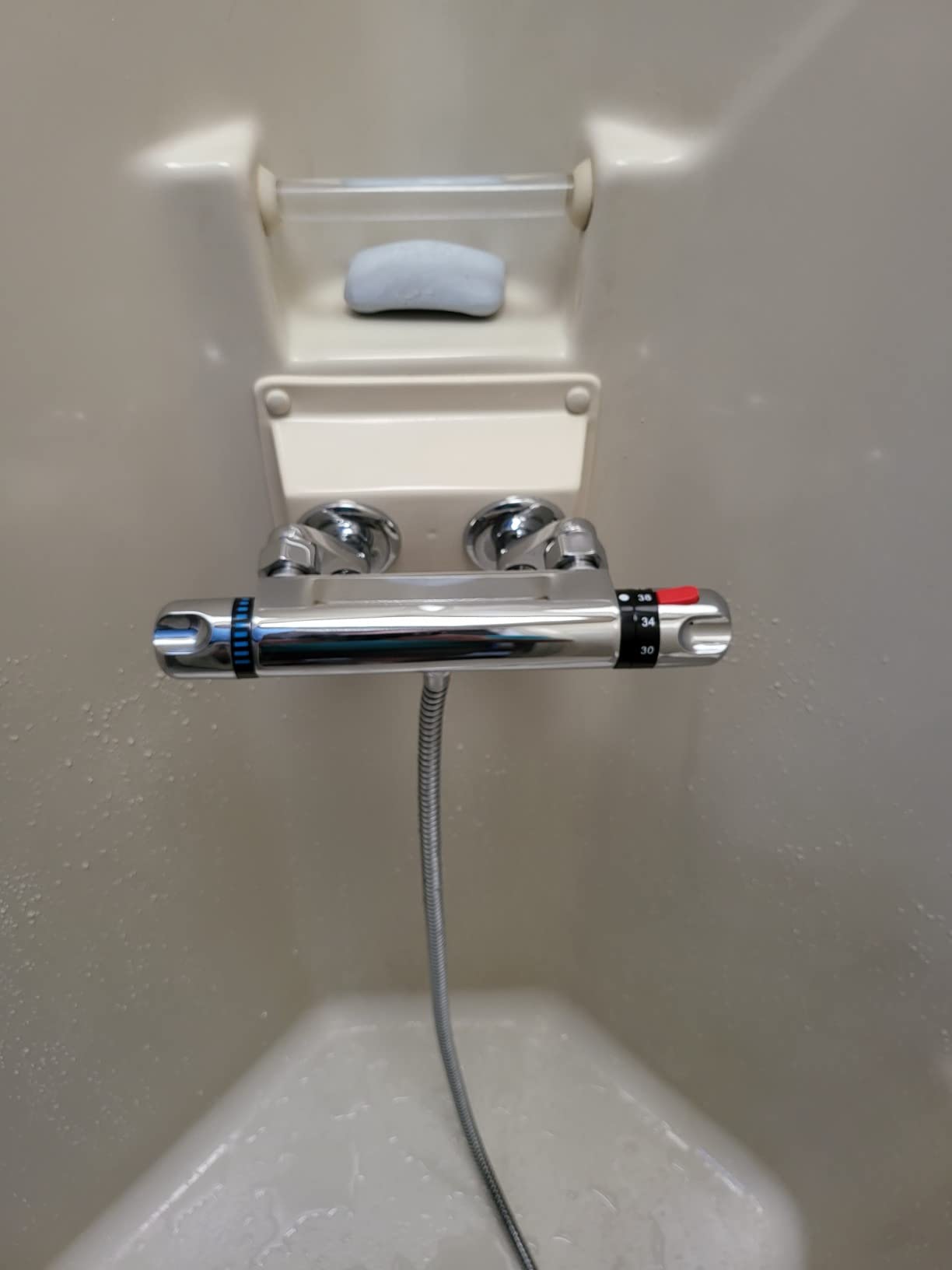 Bathroom Thermostatic Shower Mixer Wall Mount Hot Cold Water Showering ...