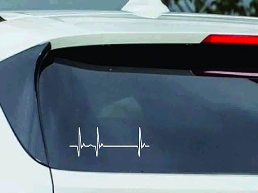 Amazon.com: Cardiac Monitor Heartbeat Car Vinyl Sticker Decal Bumper ...