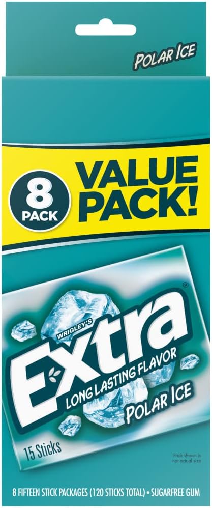 Amazon.com: EXTRA-Polar Ice Sugarfree Gum, Icy Fresh, Mint Flavored ...