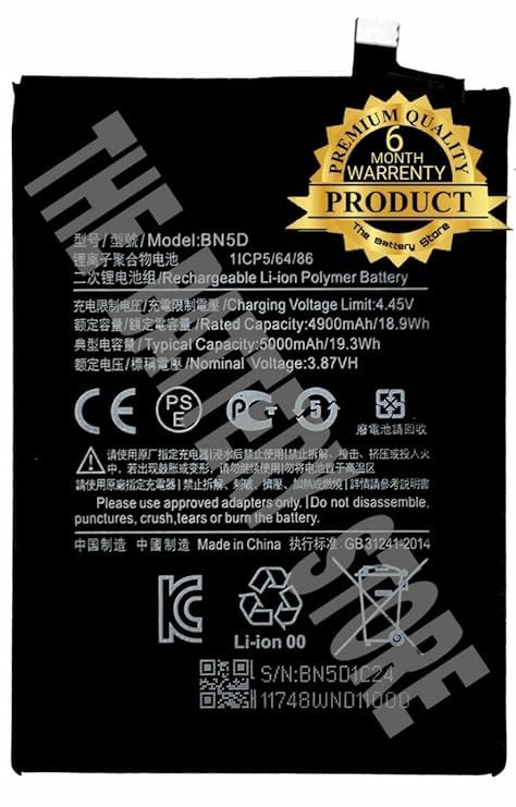 Original BN5D Battery for Xiaomi Redmi Note 11s /11S M4 Pro Battery ...