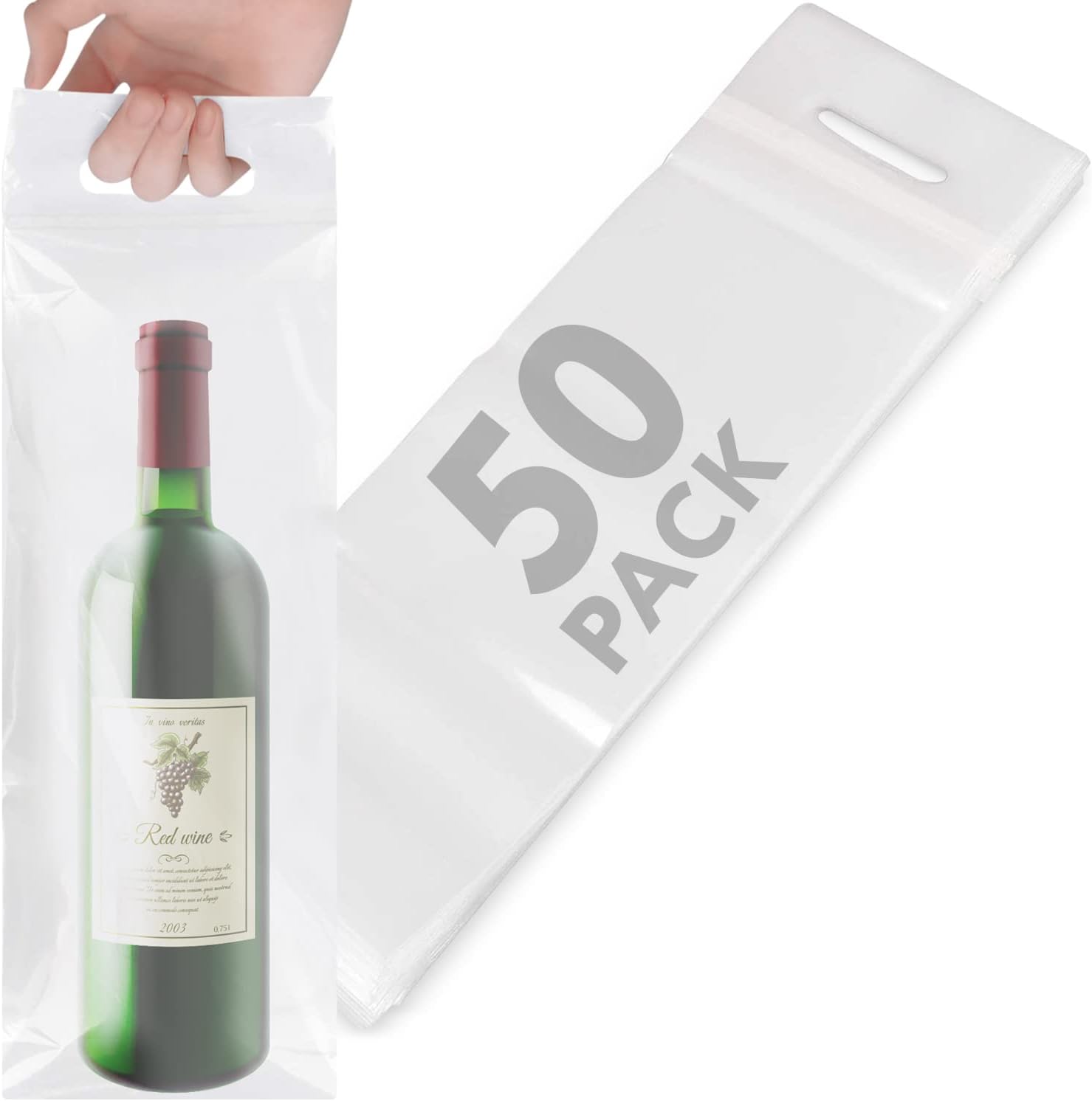 Amazon.com: 50 pack - Wine to go doggy Bag Carryout Adhesive Seal ...