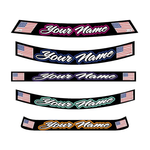 Amazon.com: Personalized Helmet Visor Strips Vinyl Decal Sticker ...