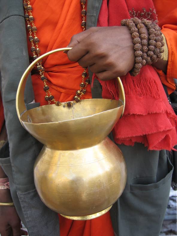 Buy Pure Brass Kamandal for Pooja & Sadhu Kamandal Puja Brass Kalash ...
