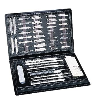 Laboratory Knife Set; 8 Handles, 44 Blades (24 Styles), Stone, and Case ...