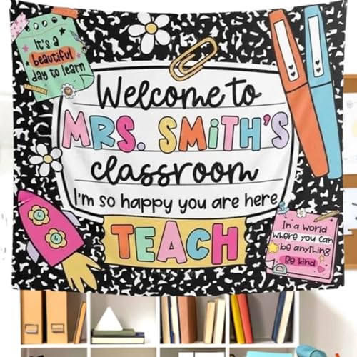 Amazon.com: LASFOUR Composition Notebook Classroom Decor Welcome ...