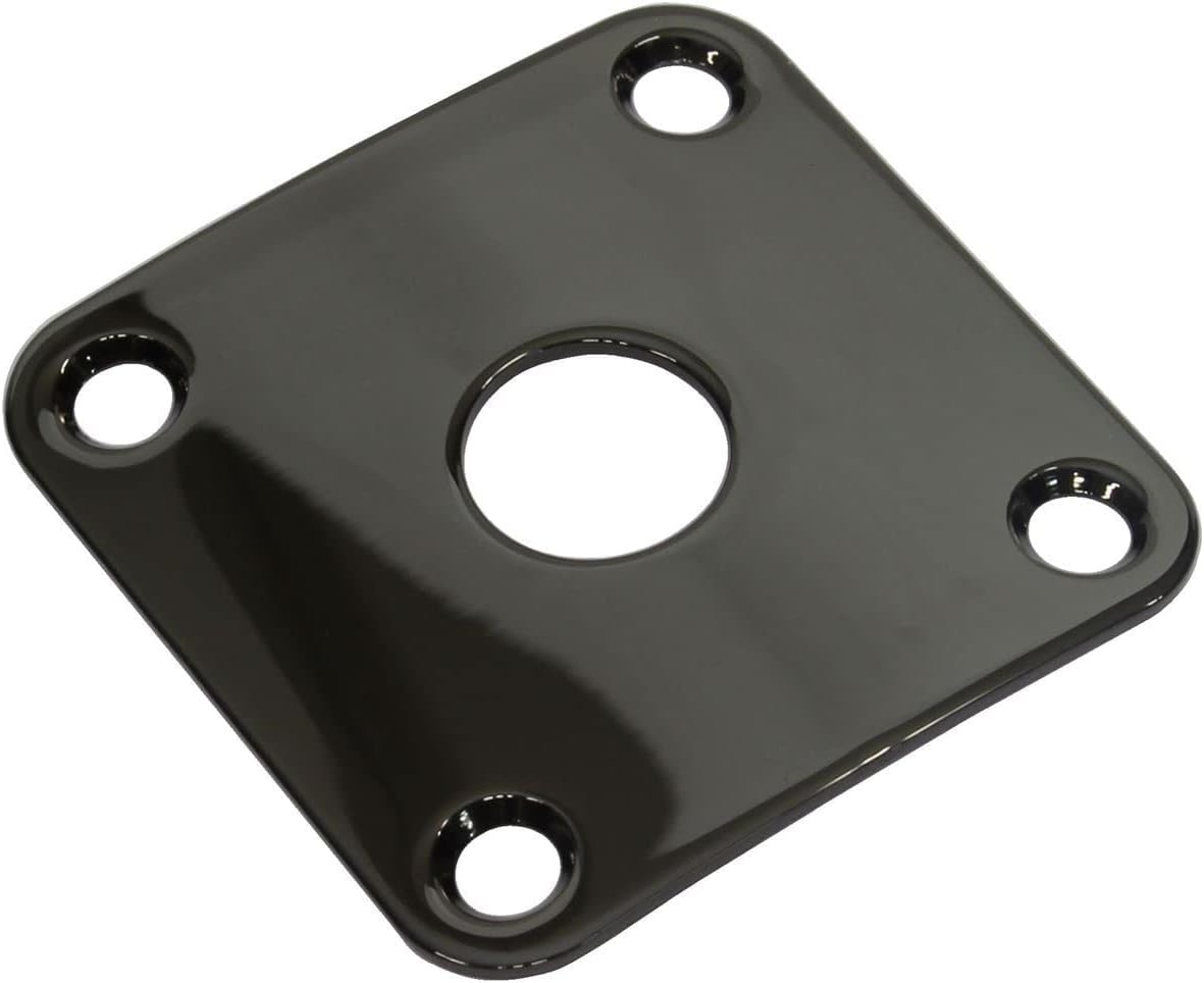 Amazon.com: Curved Square Metal Guitar Jack Plate Jackplate - "Black ...