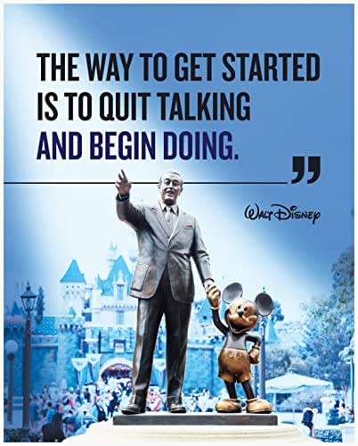 Amazon.com: Walt Disney Quote Poster - Positive Affirmations Wall Decor ...