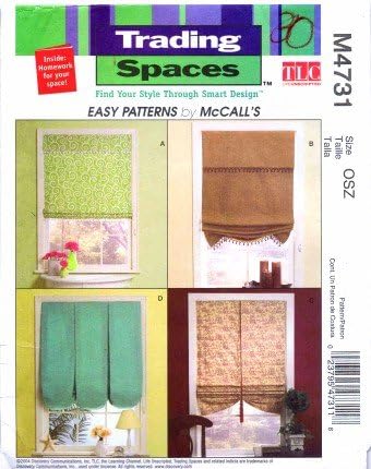 Amazon.com: McCall's 4731 Sewing Pattern Trading Spaces Window Shades ...