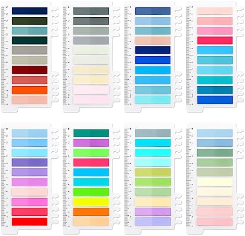 1600 Pcs Writable Sticky Tabs,8 Pack Index Tabs,80 Colors Multi ...