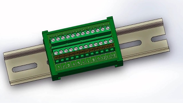 Watch DIN Rail Mount 24A/400V 12 Position Screw Terminal Block ...