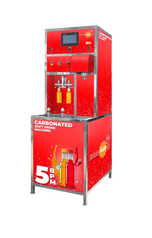 SODA HUB Carbonated Soda MACHINE, Soft Drink Filling Machine in Glass ...