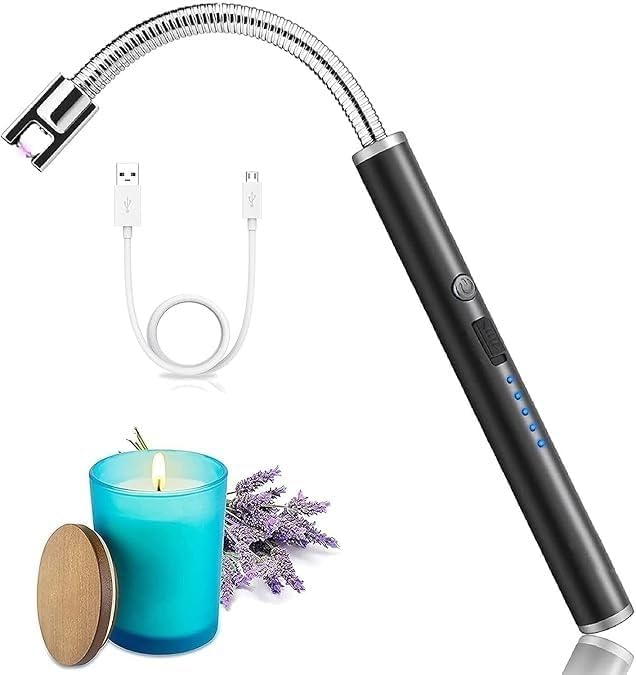 ASHASHA Rechargeable Electric Gas Lighter Home Use Candle Lighter ...