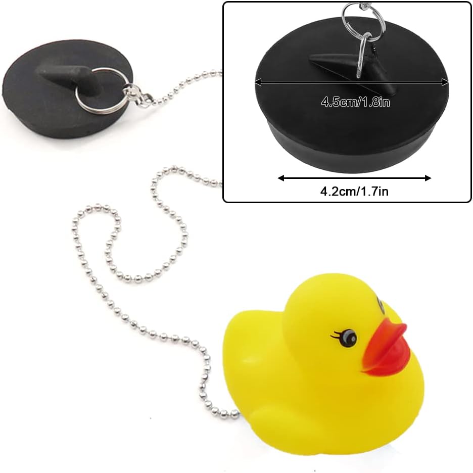 Bath Plug and Chain Universal Sink Plug 45 mm/1.78 Inch Rubber Plug ...
