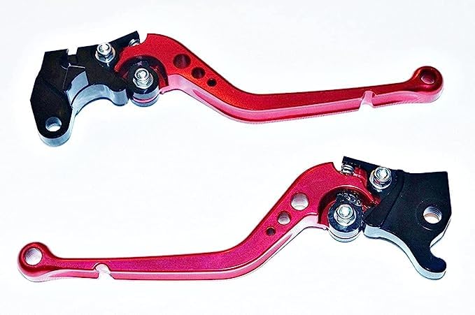 Moto Powerz Red Brake and Clutch Lever Set Compatible with Bajaj Pulsar ...