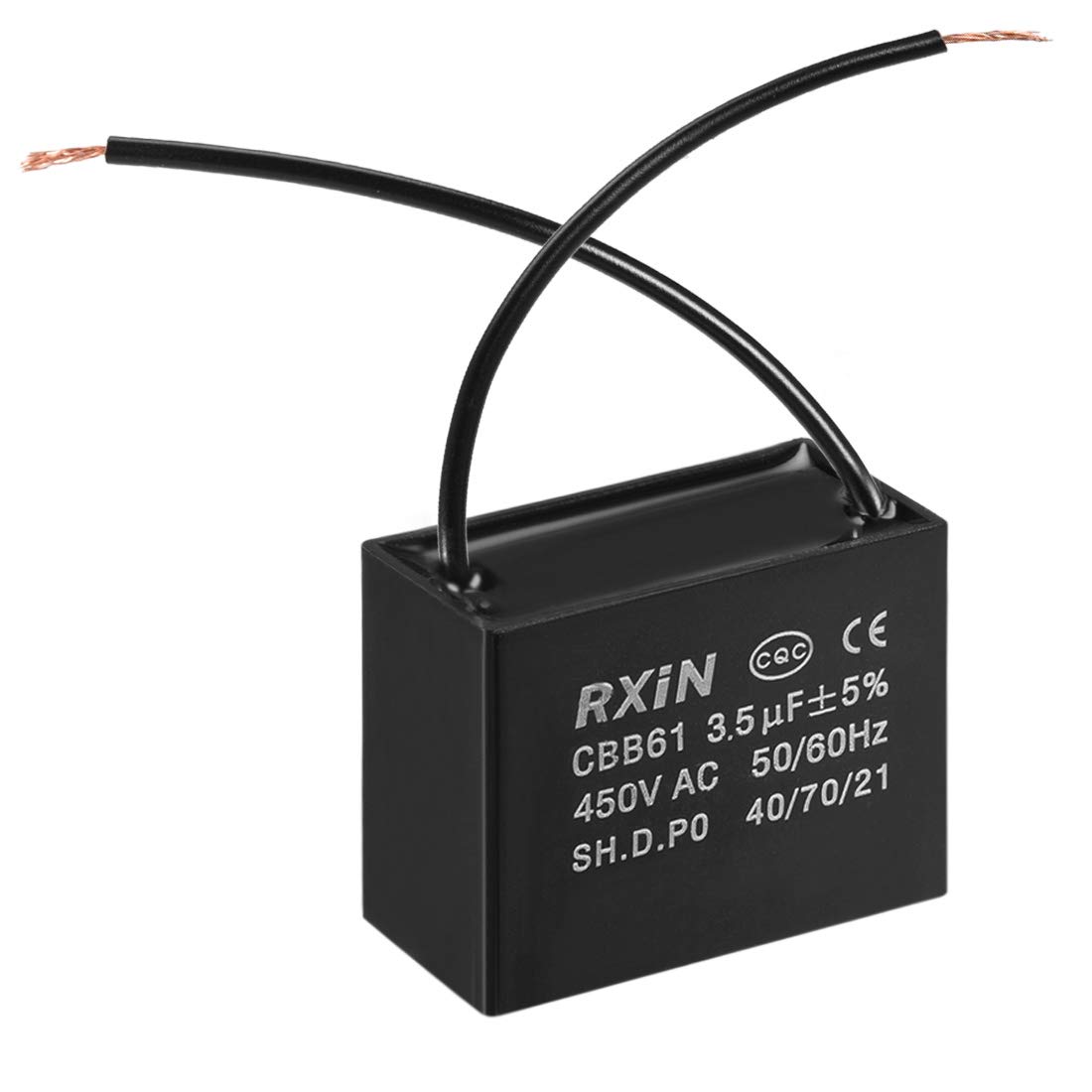 Buy Uxcell Ceiling Fan Capacitor CBB61 3 5uF 450V AC 2 Wires Metallized