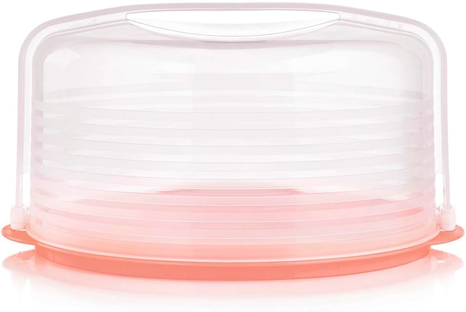 Amazon.com: New Tupperware Tupperware Round Cake Taker Carrier in Sweet ...