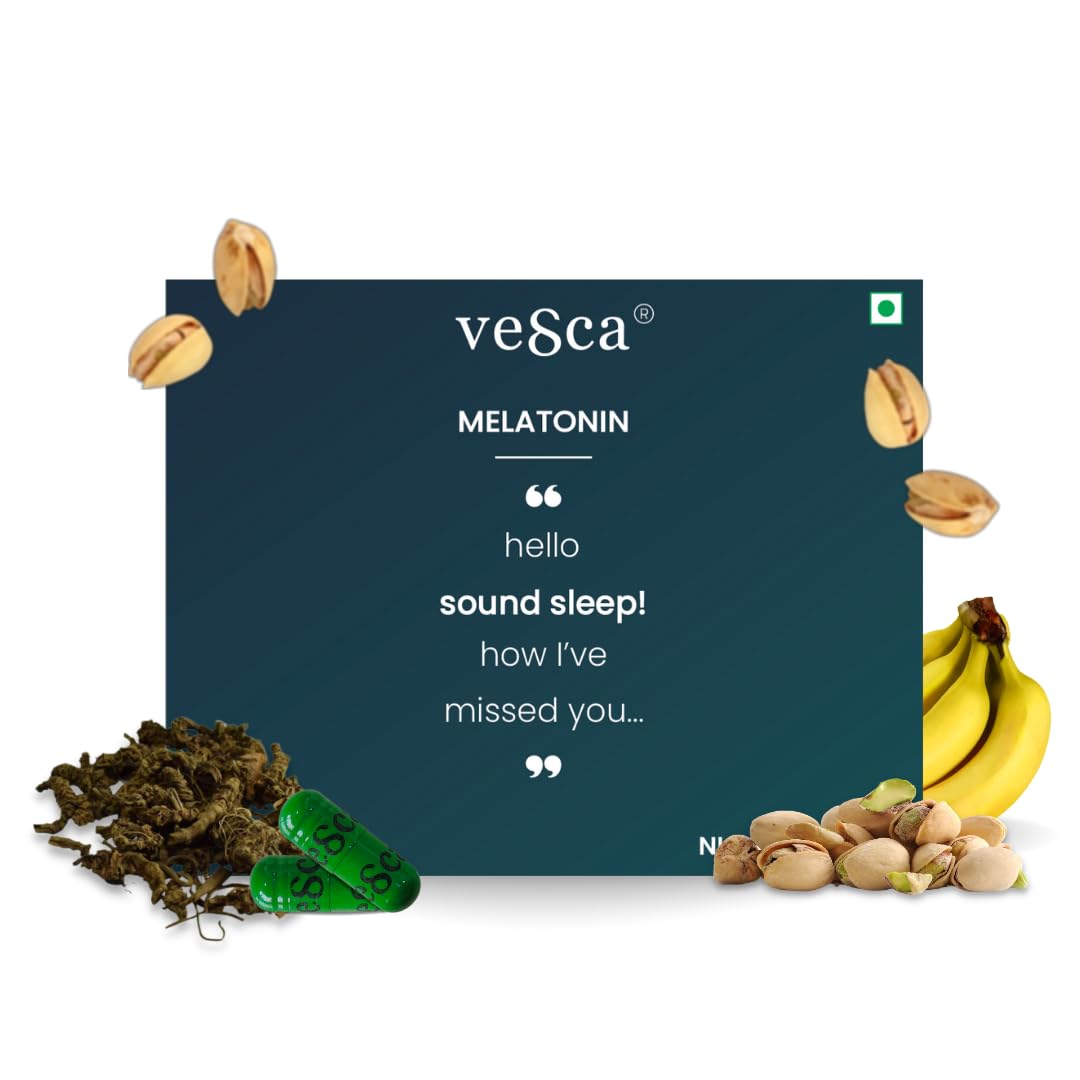 Vesca Melatonin For Promotes Restful Sleep, Plant-Based Melatonin 10mg ...