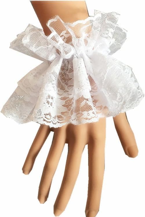 Amazon.com: SONGJIE 1 Pair Lolita Lace Gloves White Hand Sleeve Sexy ...