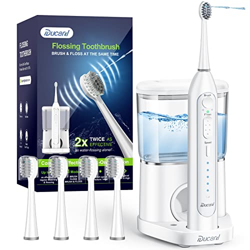 Electric Toothbrush and Water Flosser Combo in One, 3 in1 Cordless ...