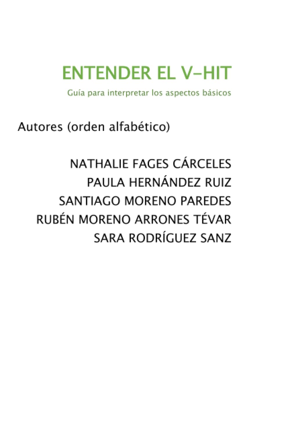Buy ENTENDER EL V-HIT: Guía para interpretar los aspectos básicos ...