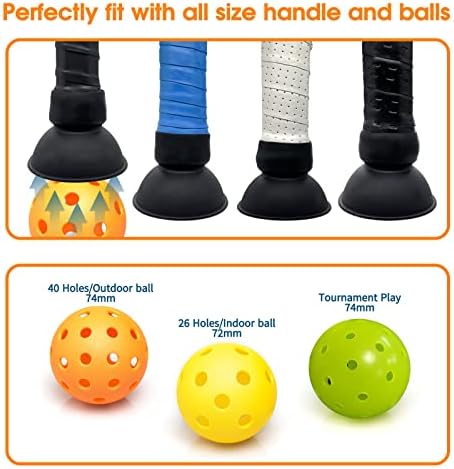 ELKCIP Silicone Pickleball Ball Retriever, Fits All Pickleball Paddles ...
