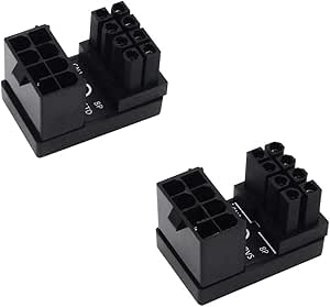 BQZYX+ Right Angle ATX ATX 8Pin Female to 8pin Male 180 Degree Angled ...