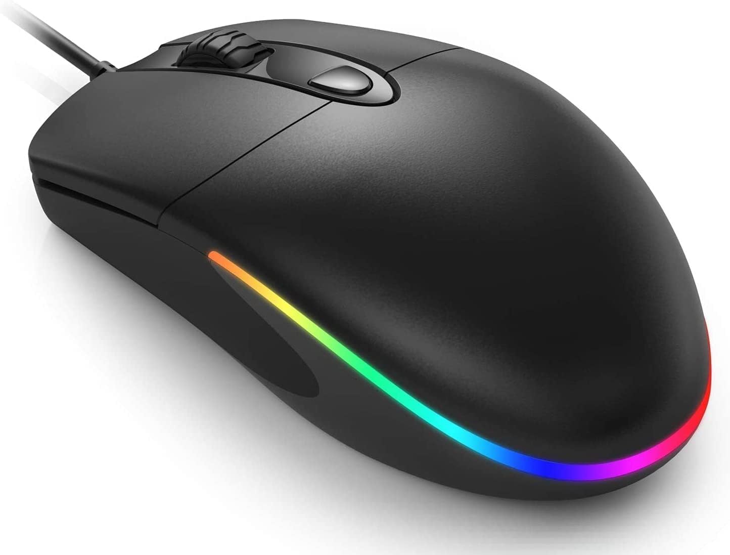 Amazon.com: Ratón LED con cable, mouse silencioso RGB para computadora para oficina y hogar ...