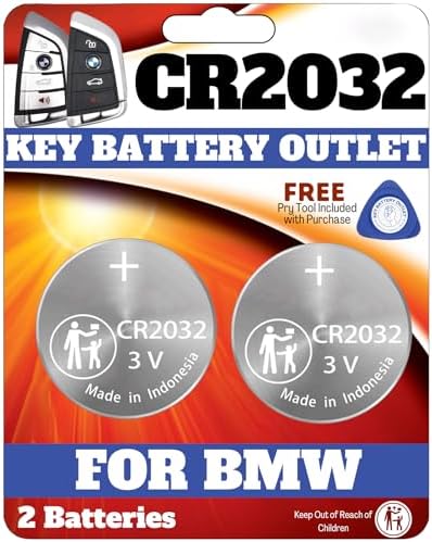 Amazon.com: Key Fob Battery for BMW CR2032 (2 Pack) – OEM Remote ...