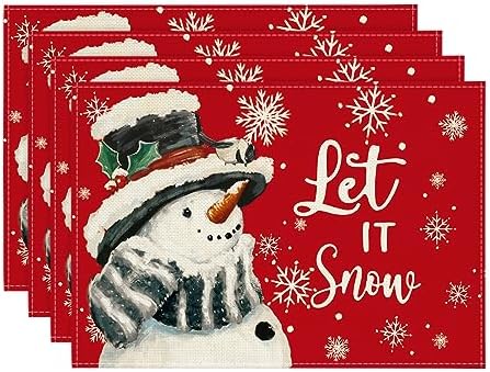 Amazon.com: Artoid Mode Xmas Trees Let It Snow Pink Snowman Christmas ...