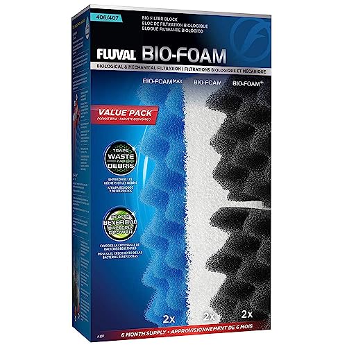 Fluval 406/407 Bio Foam Value Pack, Replacement Aquarium Filter Media ...