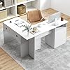 COSTWAY L-Shaped Computer Desk, 150cm Modern Large Corner Desk Writing ...