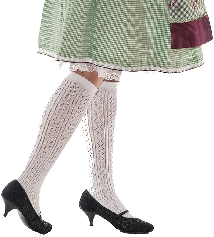 Amazon.com: Women's Costume German Dirndl Oktoberfest Knee High Socks ...