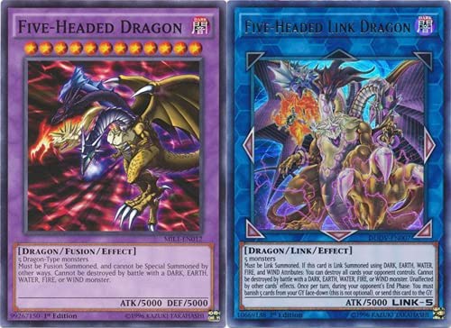 Buy YuGiOh Five-Headed Dragon + Five-Headed Link Dragon (2 Card Set ...