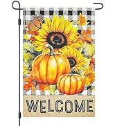 Amazon.com : Vigor Home Cat Decorative Welcome Fall Burlap Garden Flag ...