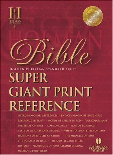 HCSB Super Giant Print Reference Bible, Black Genuine Leather: Holman ...
