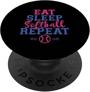 Amazon.com: Eat Sleep Softball Repeat Fastpitch Game Day PopSockets ...