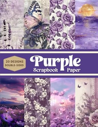 Purple Scrapbook Paper: Decorative Sheets Double Sided Craft Paper For ...