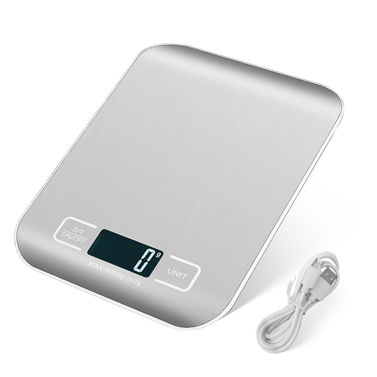 Amazon.com: Digital Kitchen Scale, USB Rechargeable 11LB/5KG Food Scale ...