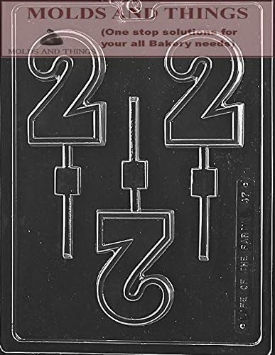 Amazon.com: Number 2 Two Chocolate candy mold numbers and letters ...