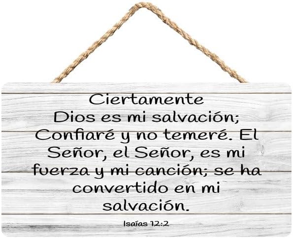 Rustic Wood Sign, Isalas 12 2 Surely God Is My Salvation; I Will Trust ...