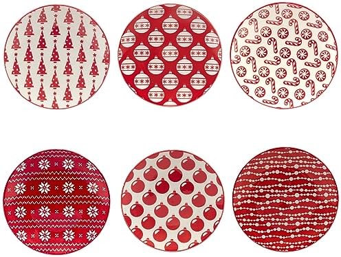 Amazon.com: Certified International Winters Joy 6" Luncheon/Canape ...