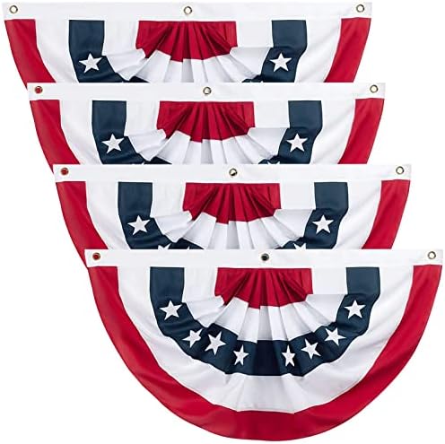 Amazon.com : American Pleated Fan Flag, 3 X 1.5 Ft USA Patriotic Flag ...