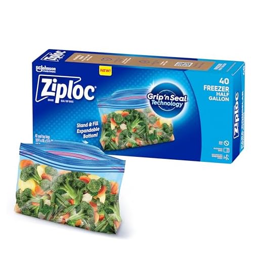 지퍼락 하프 갤런 냉동 보관 지퍼백 40매 40% 할인 → 5.97불 - MODUBA